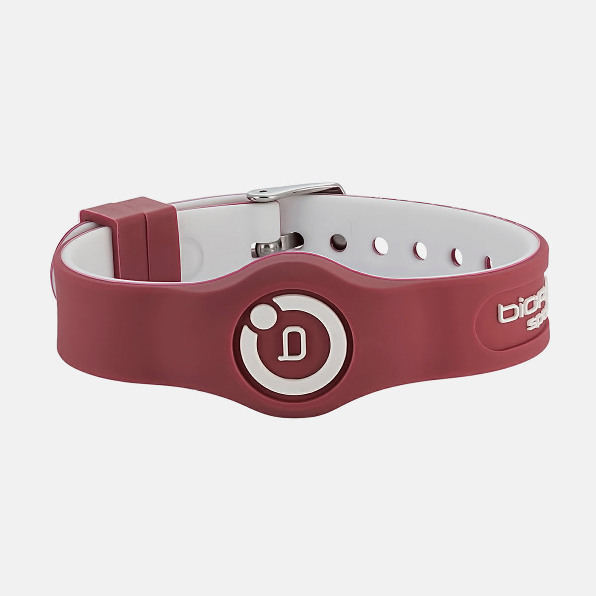 Sport Flex Magnetic Wristband Maroon/White – Bioflow UK